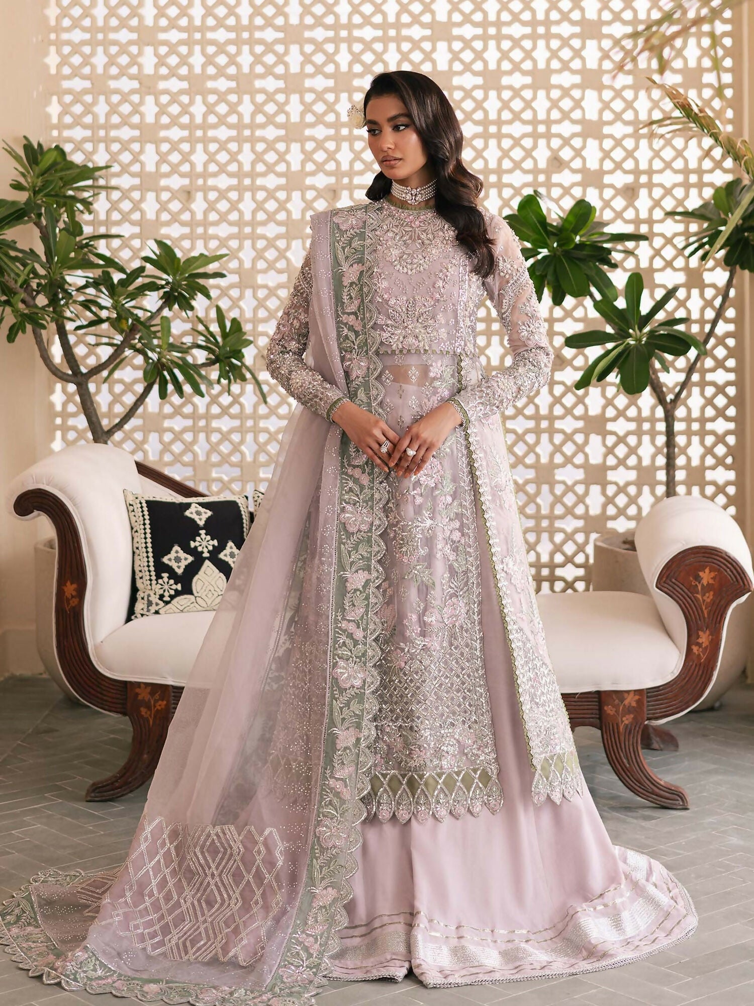 Maryam Hussain Marwa Luxury Formals'24 Organza Embroidered Unstitched ...